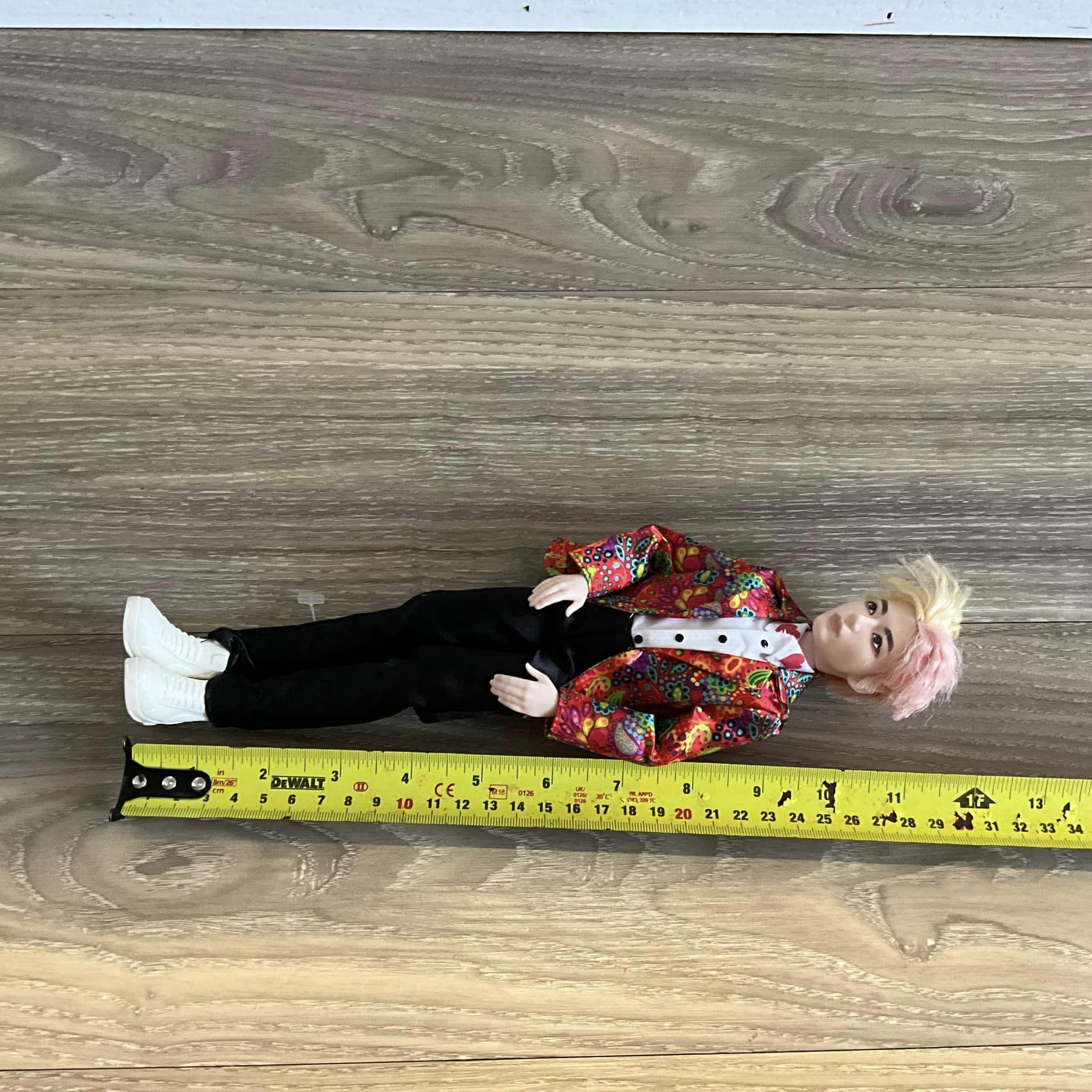 BTS Idol Doll Blonde Pink Hair Red Fruit Jacket Stuffed Doll Plush Toy ...