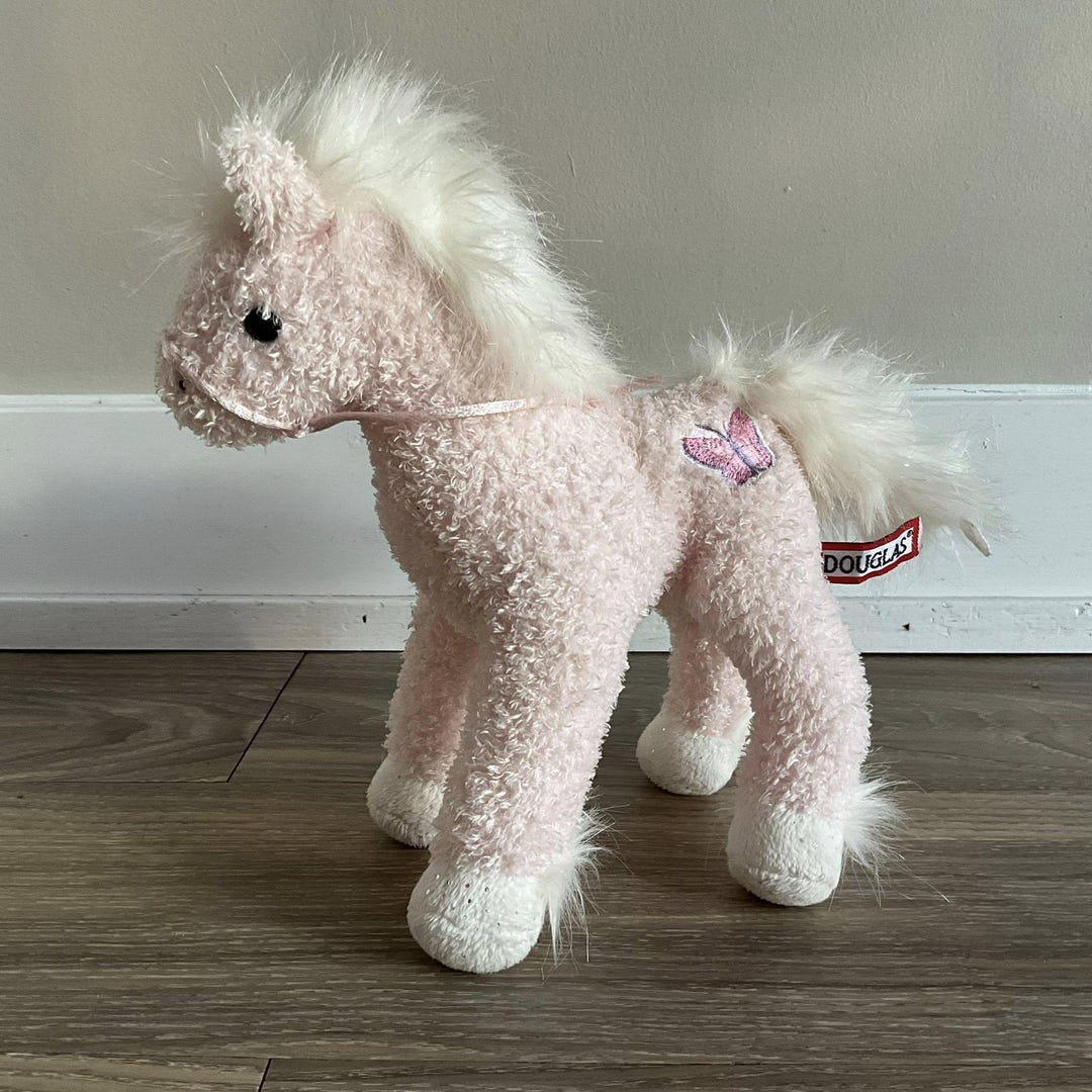 Douglas Plush Pink Unicorn White Sparkle Hooves Stuffed Animal ...