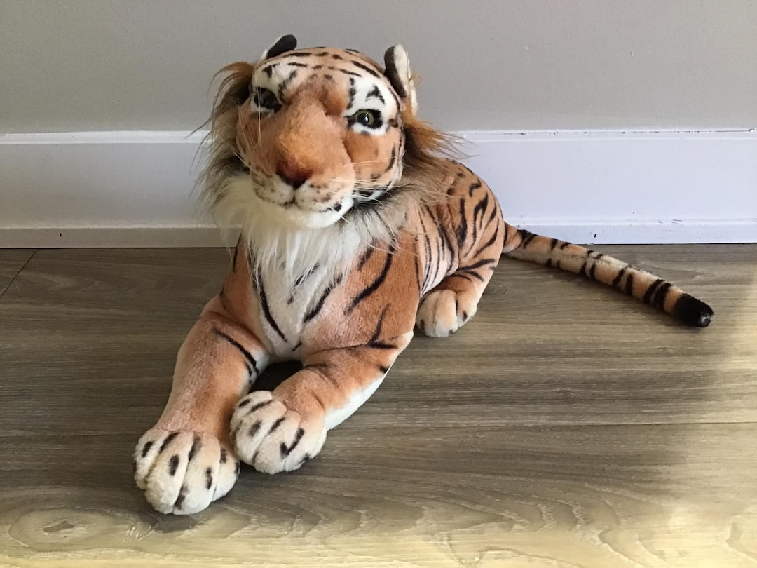 Realistic Tiger Stuffed Animal Plush Toy 18" - Etsy