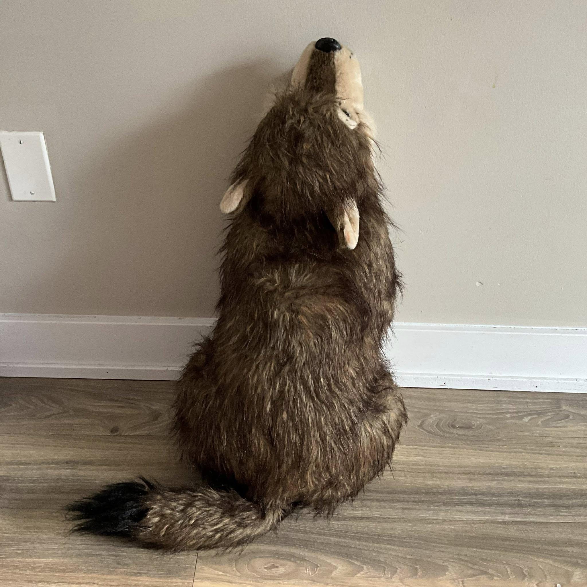 Wild Republic Howling Wolf 25" Realistic Jumbo Large Plush Stuffed ...