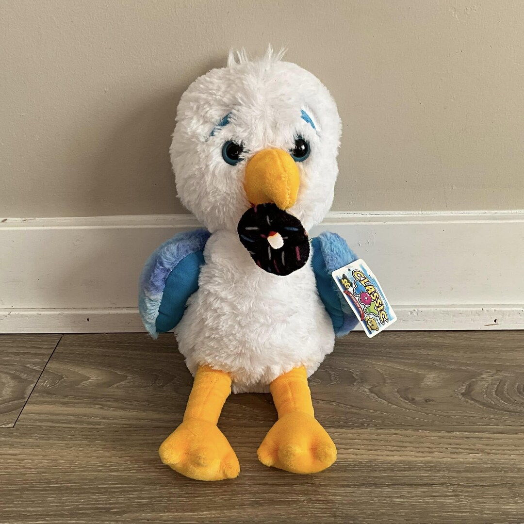Bird Plush Toy With Doughnut, SPRINKLE, Super Soft - Etsy