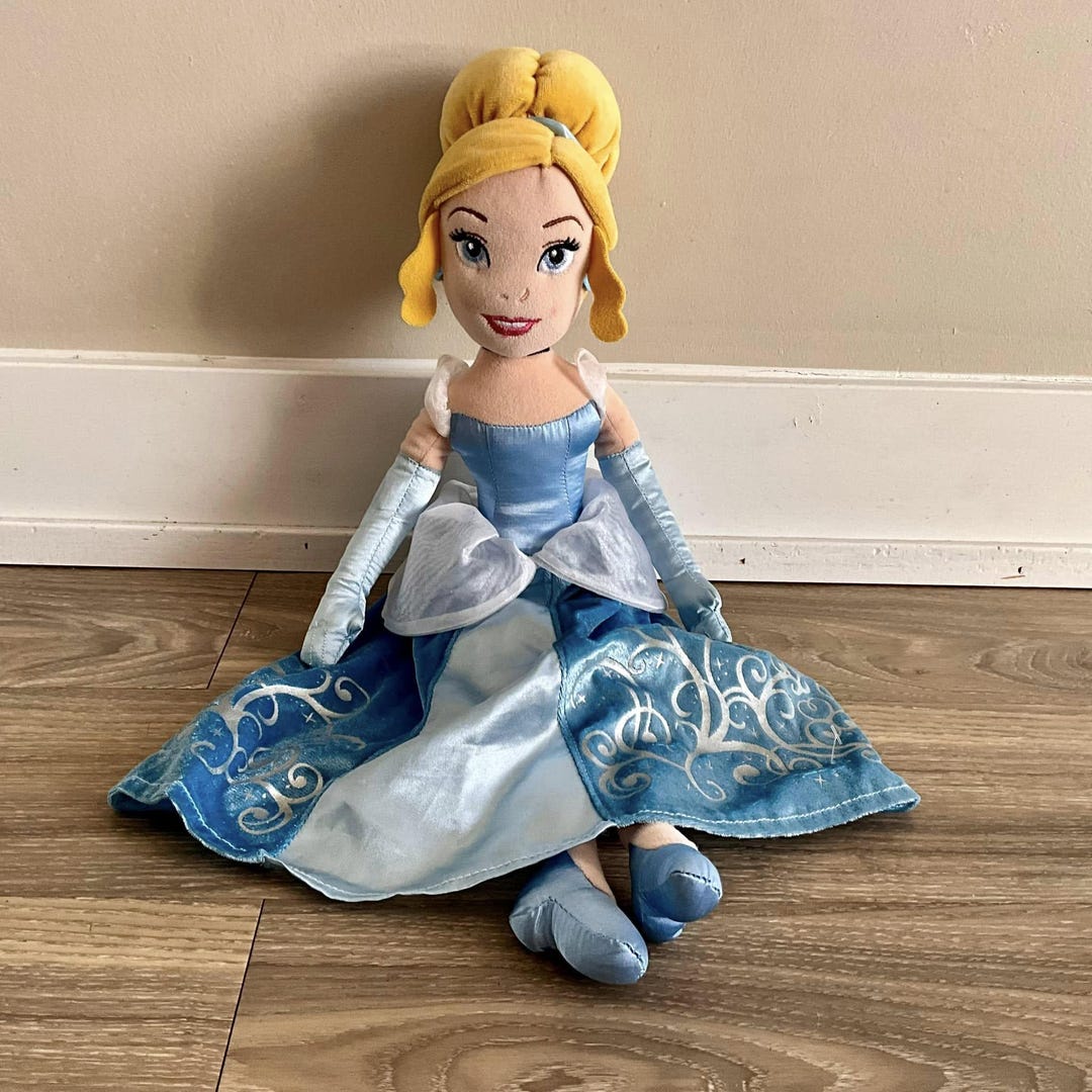 Cinderella 21 Disney Store Plush Princess Stuffed Doll Toy Blue ...
