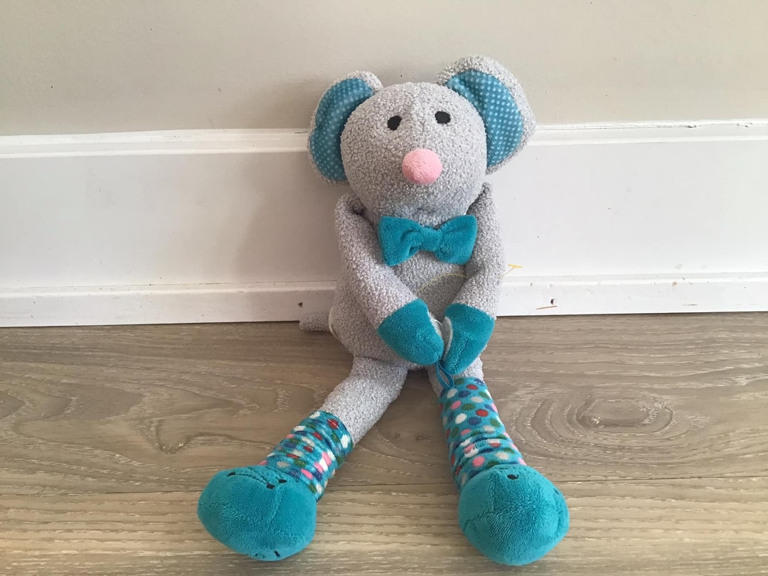 Cute Gray and Blue Mouse Stuffed Animal Plush Toy 12" - Etsy
