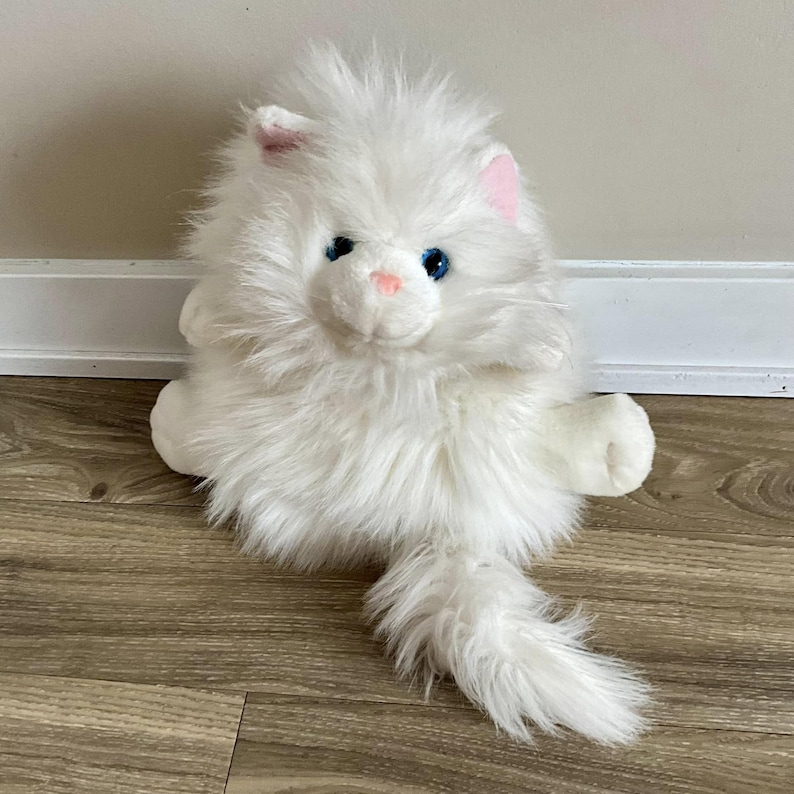 White Persian Cat Plush Stuffed Animal - Etsy