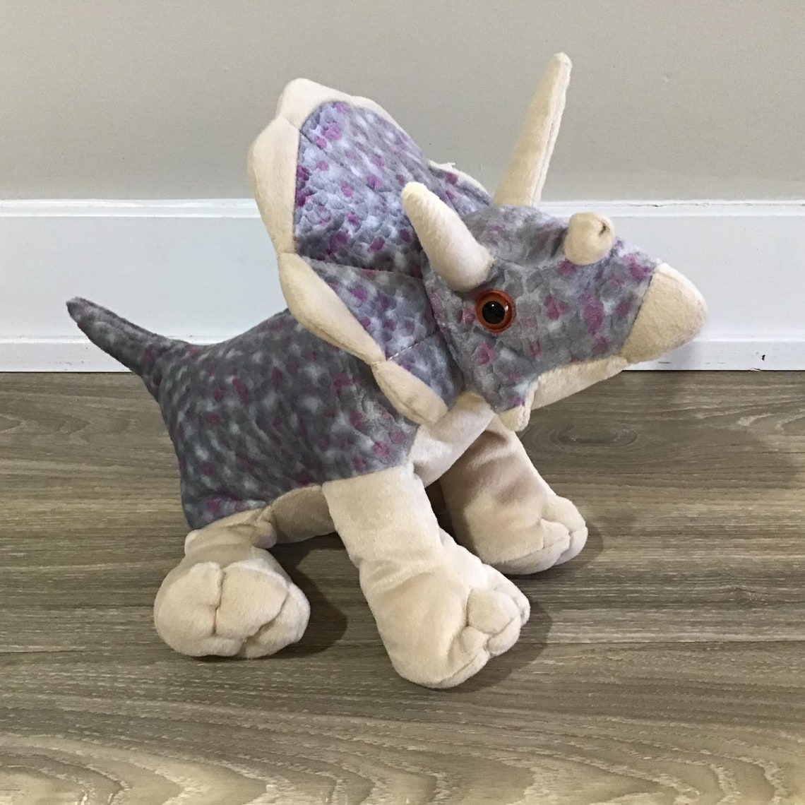 Wild Republic Dinosaur Triceratops Plush Stuffed Animal Toy 12 - Etsy