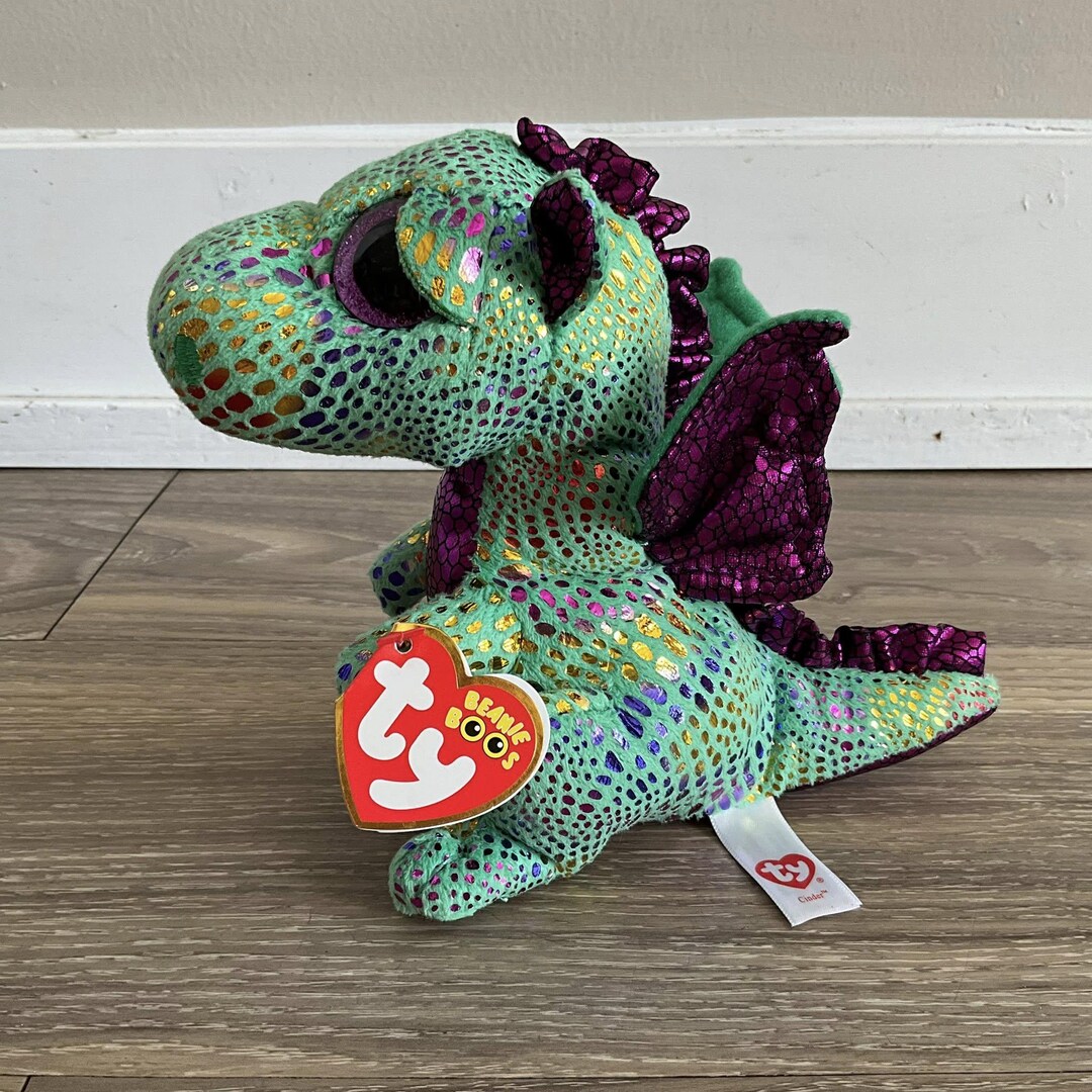 Ty Beanie Boos - CINDER the Green Dragon (8 Inch) Stuffed Plush Animal ...