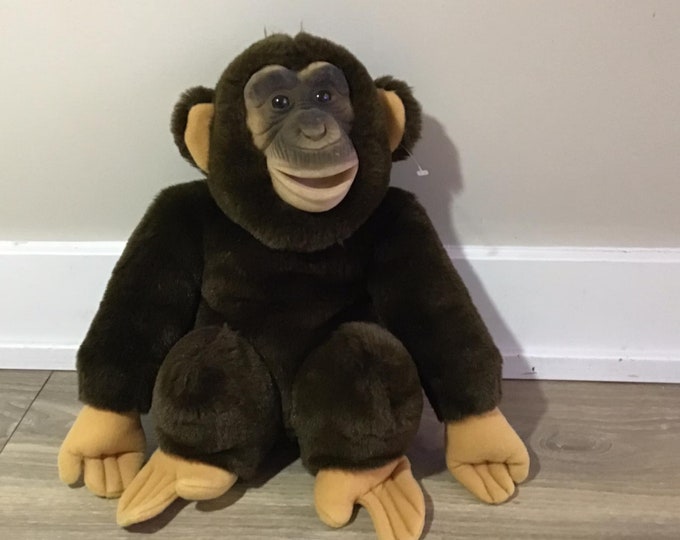 Hand Puppet Realistic Chimpanzee Stuffed Animal Plush Toy 14" - Etsy