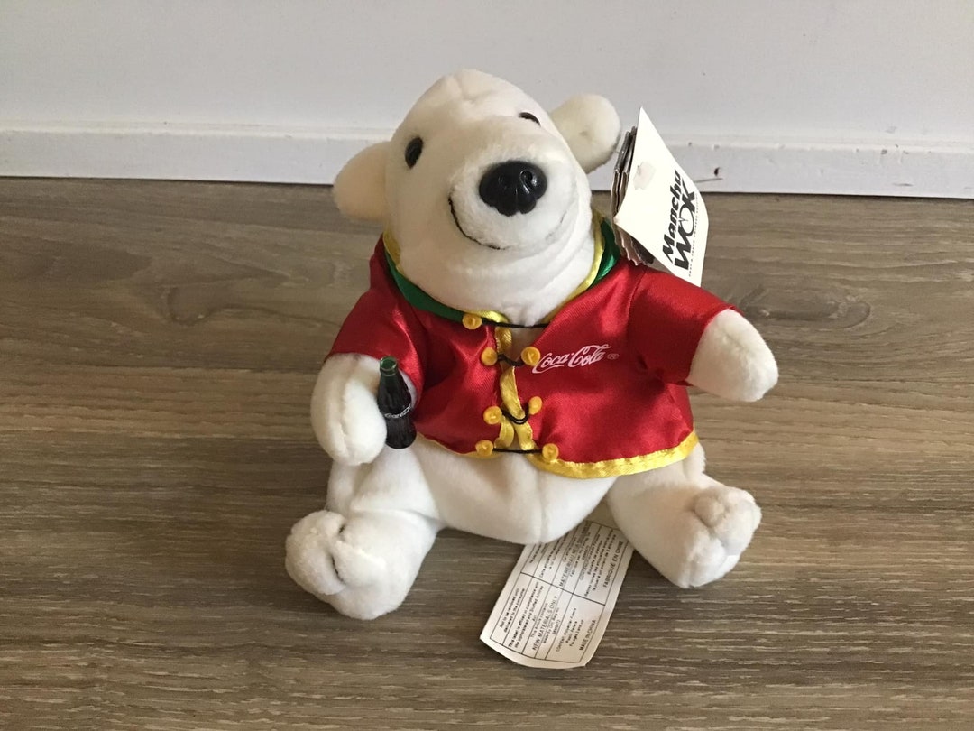Vintage Manchu Wok Coca Cola Mascot Polar Bear Stuffed Animal Plush Toy ...