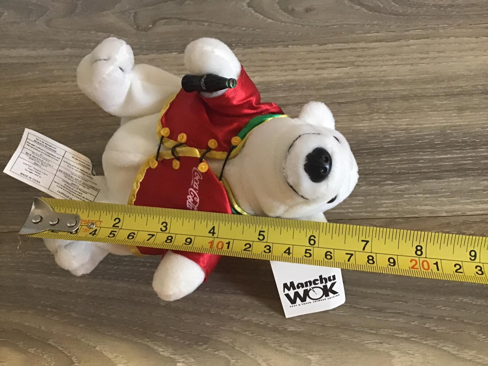 Vintage Manchu Wok Coca Cola Mascot Polar Bear Stuffed Animal Plush Toy ...