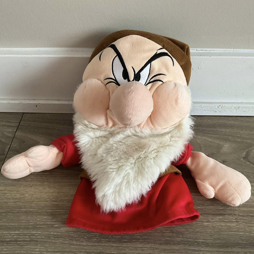 Disney Grumpy Plush Hand Puppet Soft Toy Snow White - Etsy