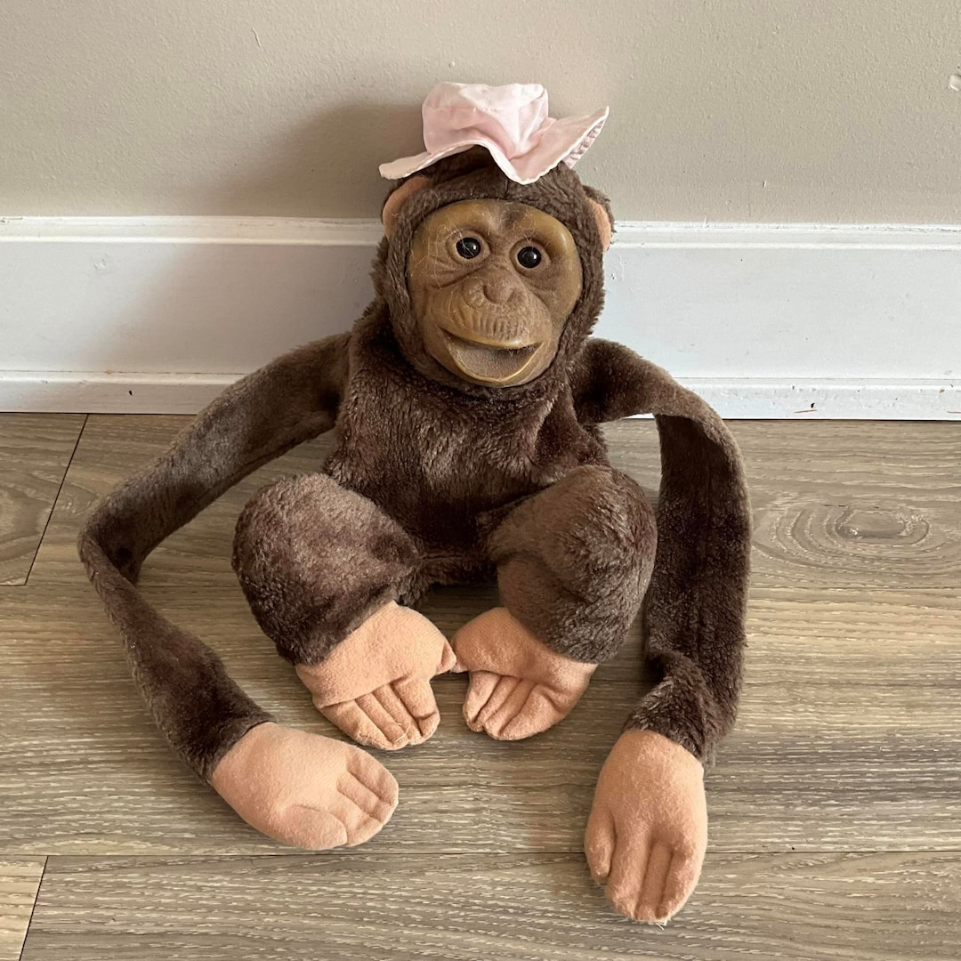 Realistic Hand Puppet Chimpanzee Stuffed Animal Plush Toy 14" - Etsy