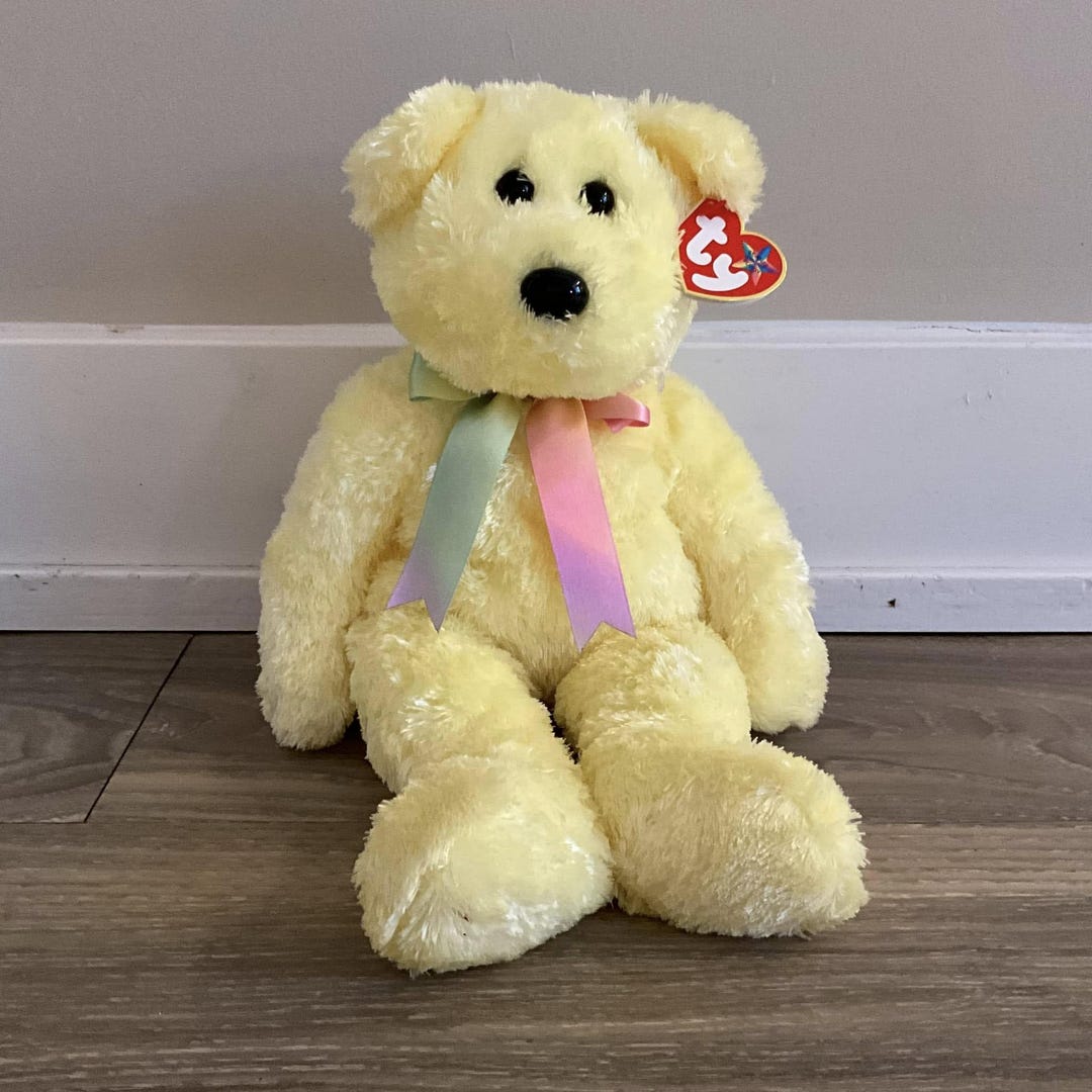 Ty Beanie Buddy “sherbet” the Bear Yellow Version - Etsy