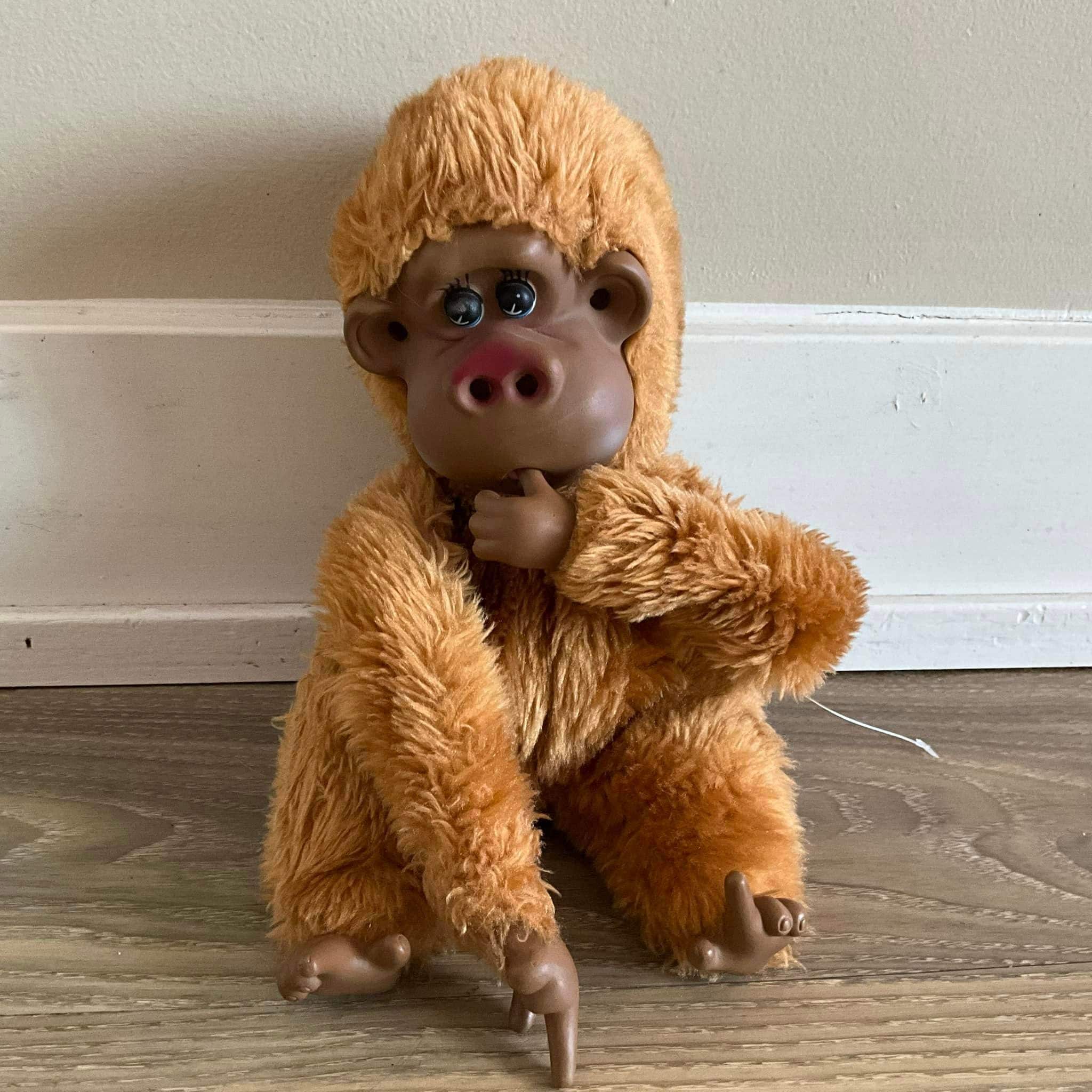 Russ Berrie Rutherford III Brown Monkey Thumb Toe Sucking Plush Etsy UK