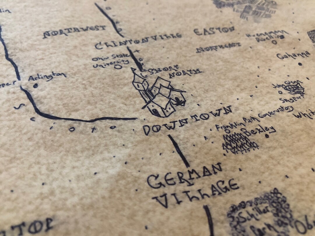 Fantasy Style Hand Drawn Personalized Map of Real Location - Etsy