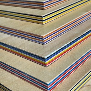 Rainbow Maple Plywood 4pack DIY Crafts Colorful Wooden Sheets Craft ...