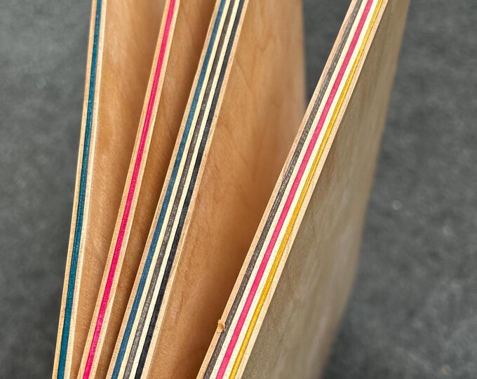 4 Pack Colored Maple Plywood Wood Panels 24x11 610mm X 285mm Lasers ...