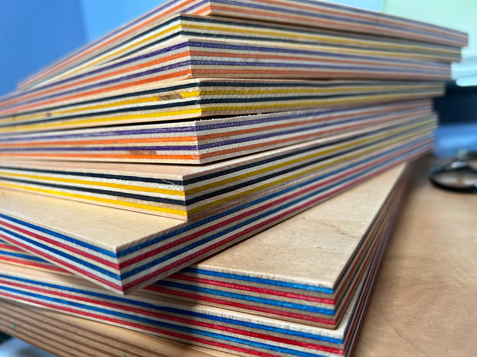 Dyed Maple Plywood Sheet: 9-layer Colorful Woodworking Supply (15"x11 ...