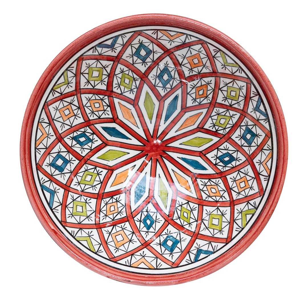Ceramic Moroccan Bowls Handmade Serving Exquisite With Vivid - Etsy