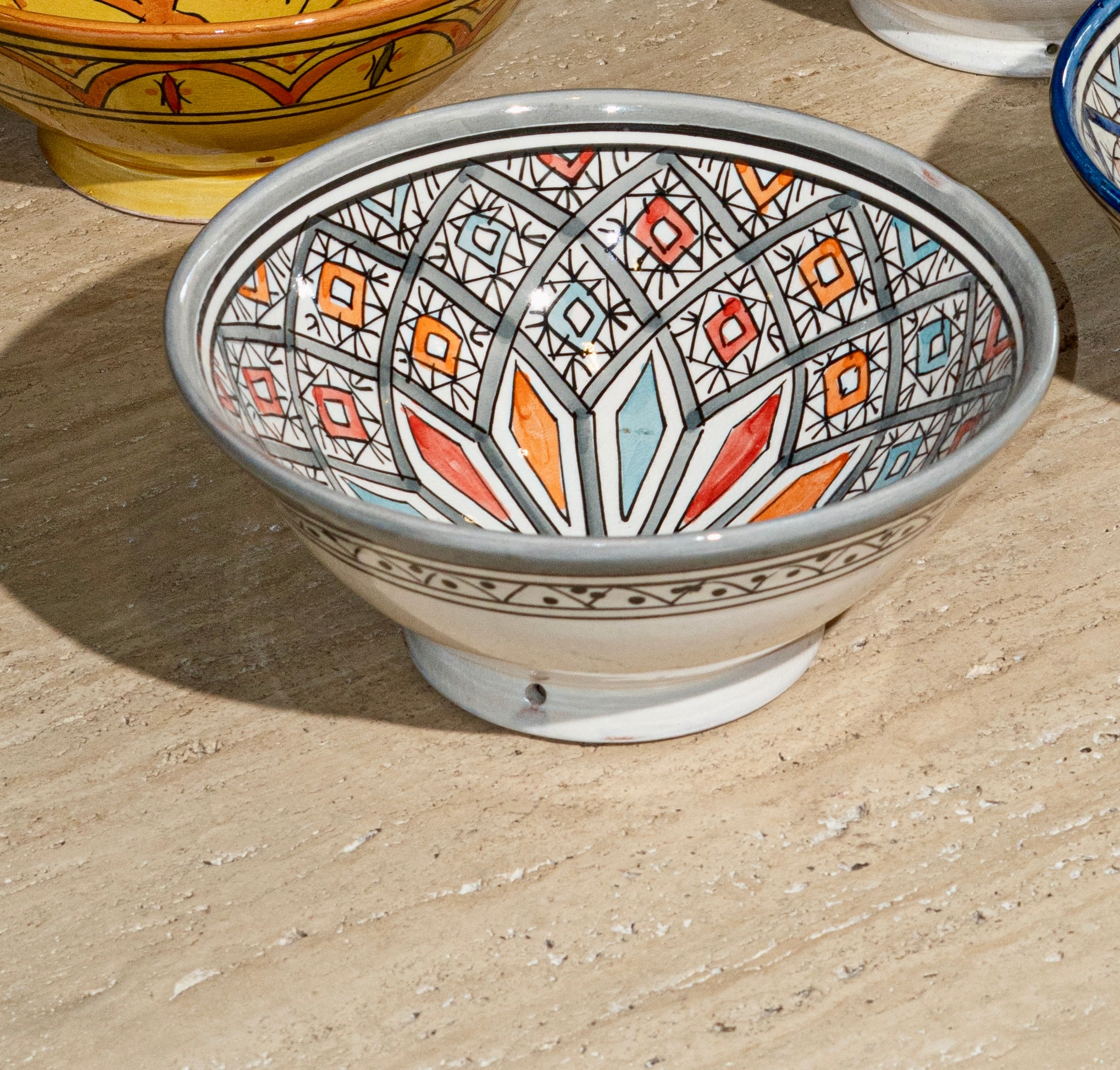 Ceramic Moroccan Bowls Handmade Serving Exquisite With Vivid - Etsy