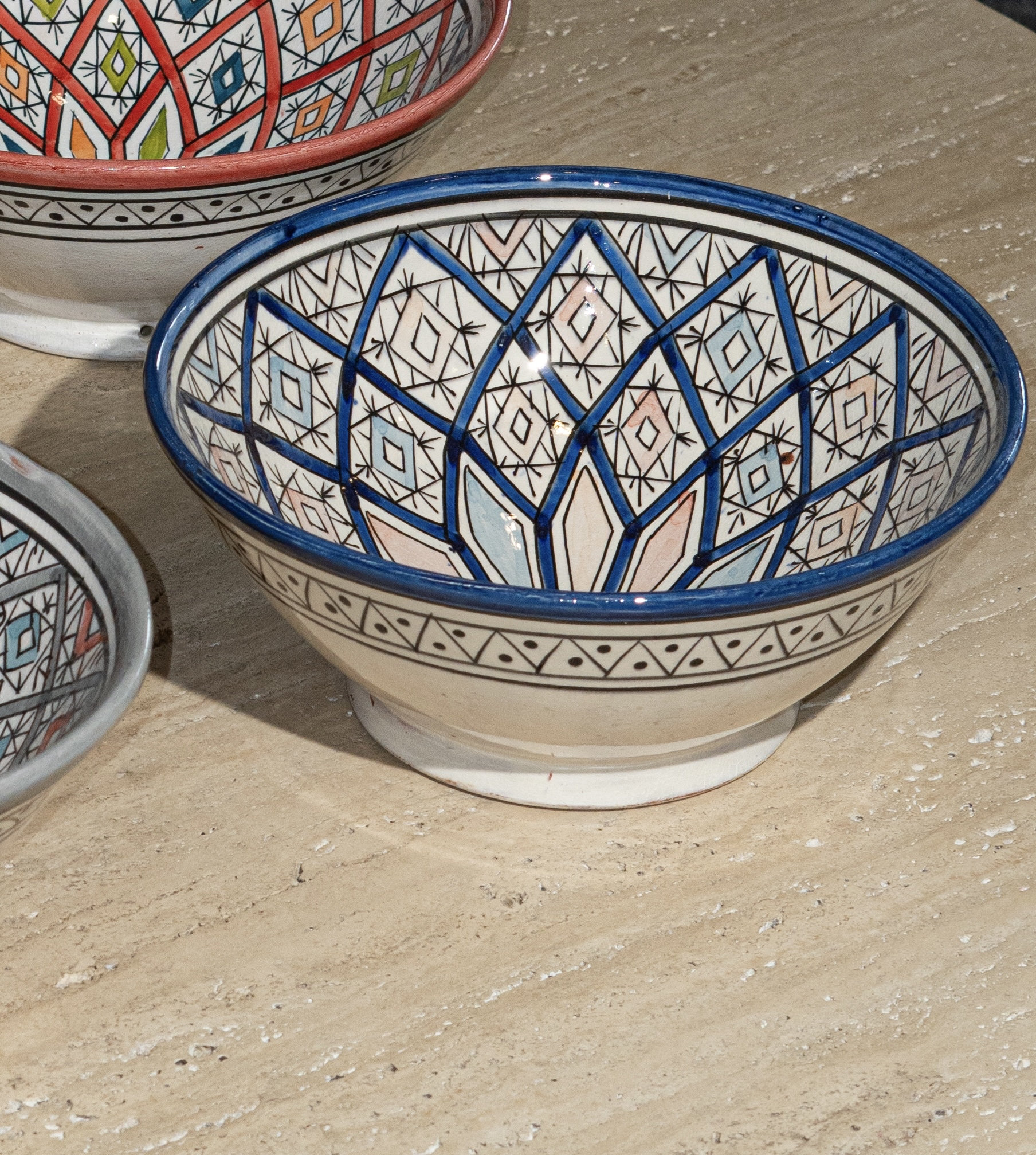 Ceramic Moroccan Bowls Handmade Serving Exquisite With Vivid Colors ...
