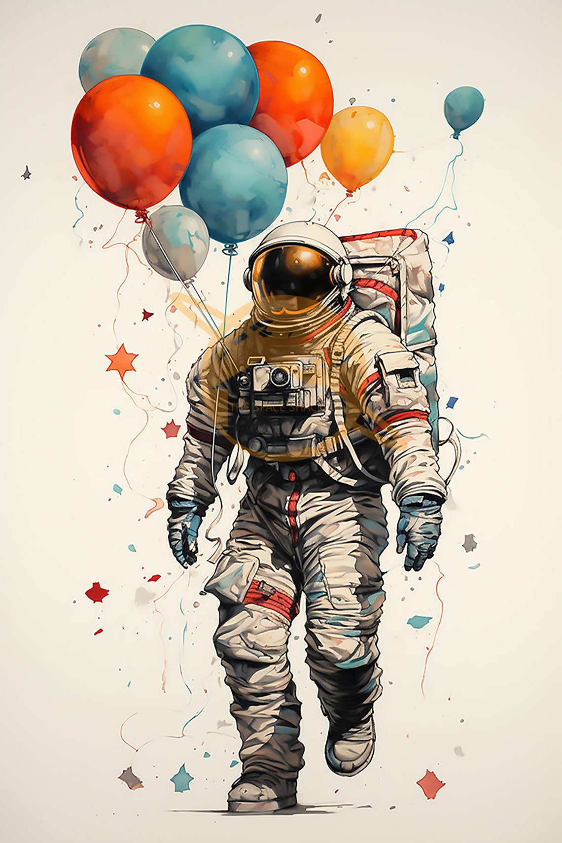 Astronaut Birthday Card for Kids Custom Card Space Cards Instant ...