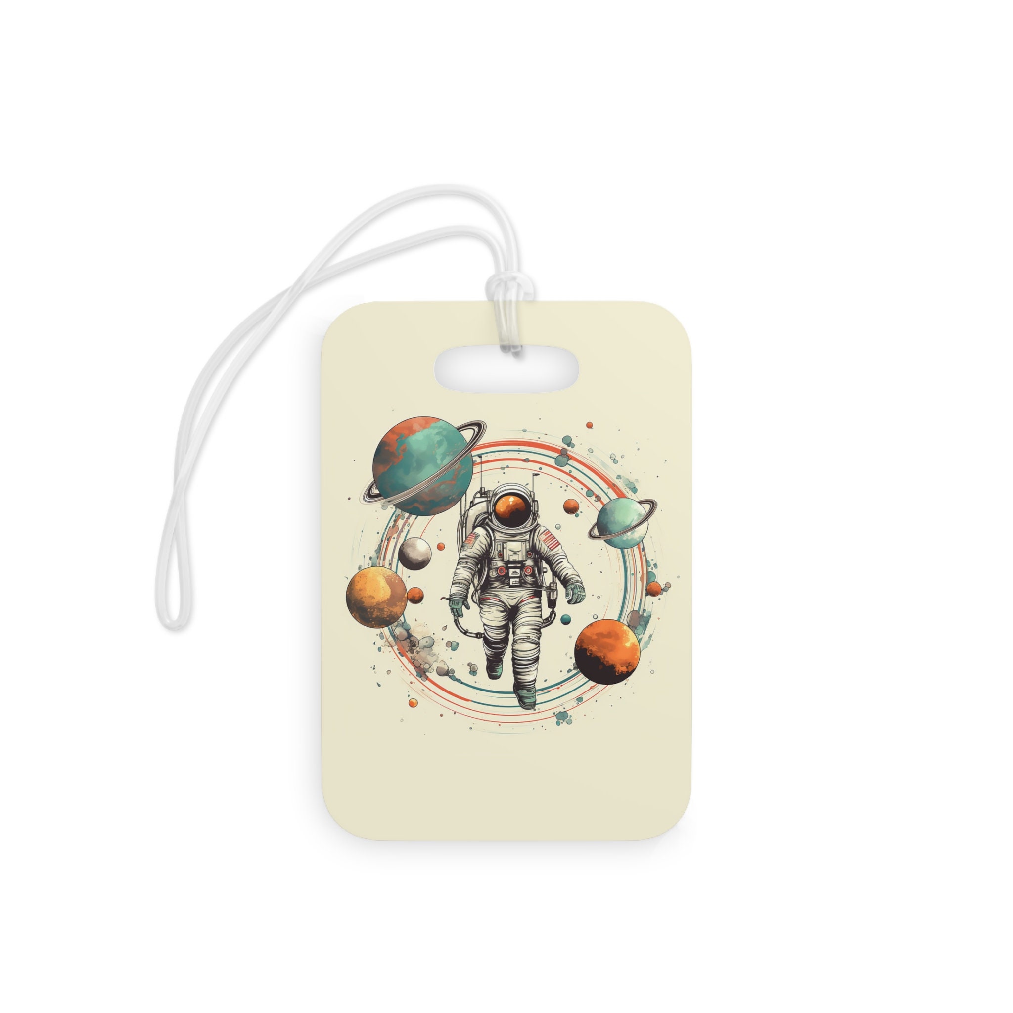 Personalized Luggage Tags, Astronaut Print Bag Tag, Kids ID Bag Tag ...