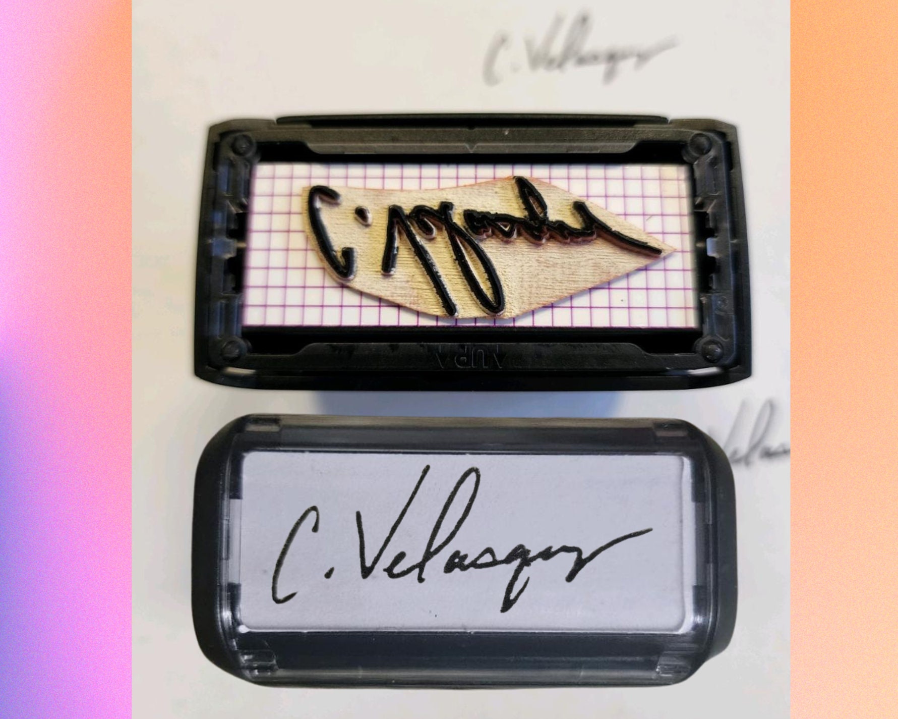 Self-inking Signature Stamp Customizable Stamp With My Signature Book ...
