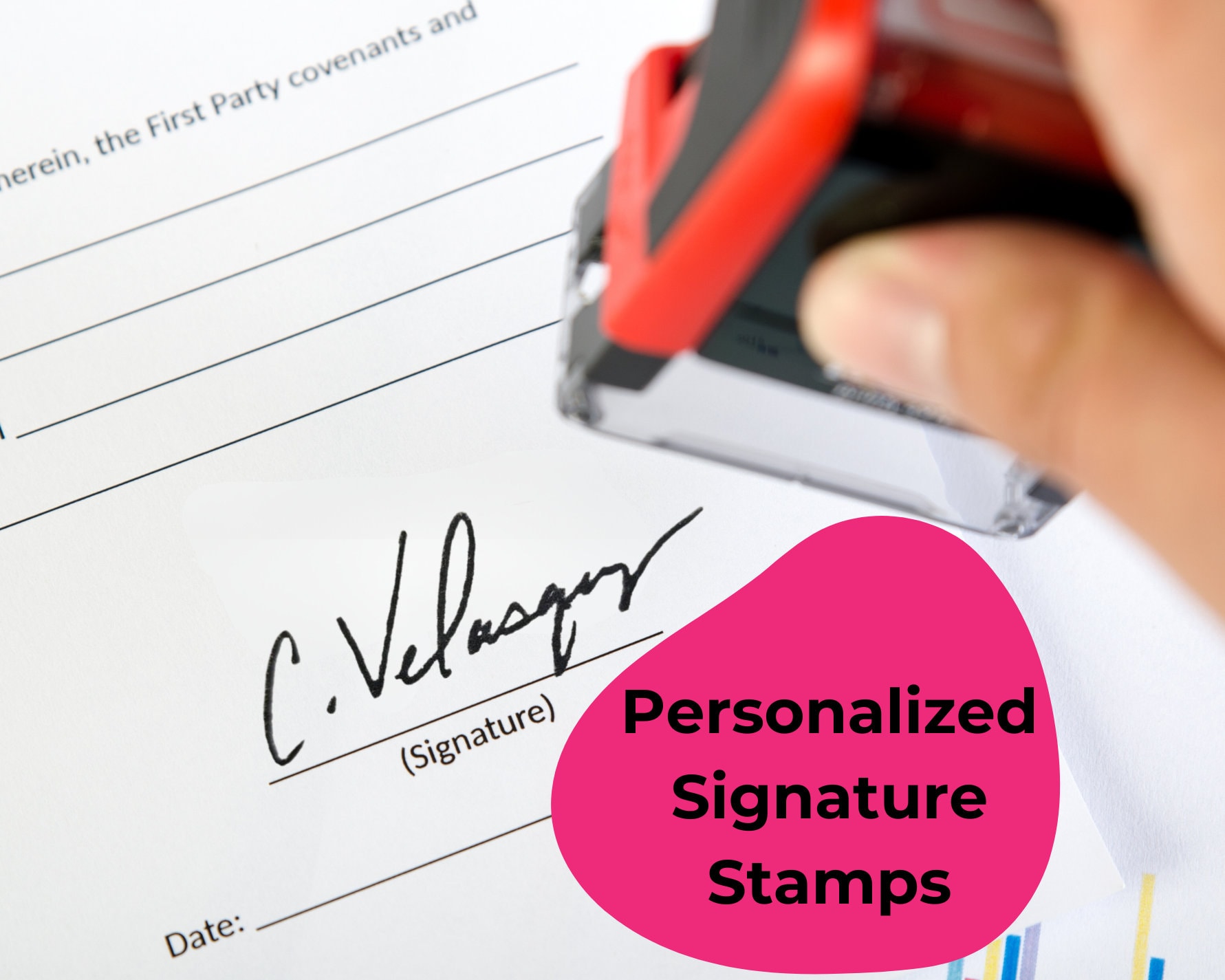 Customized Signature Self-inking Stamp | Personalized Signature Stamp ...