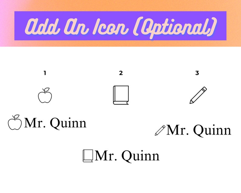 Custom Teacher Name Stamp for Grading, Call Slips, Signing Papers ...