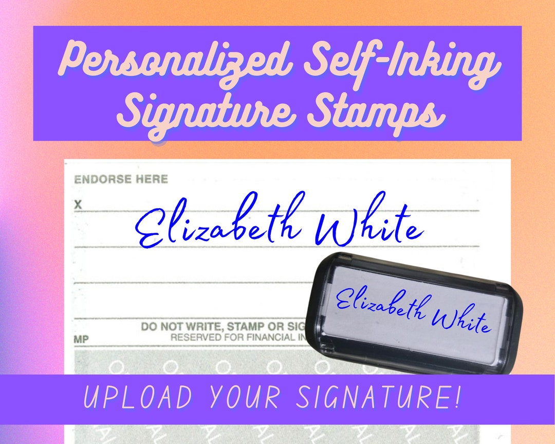 Personalized Self-inking Signature Stamps for Authors, Artists, Bankers ...