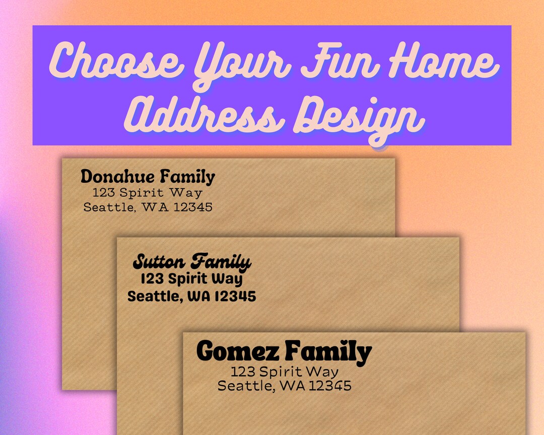 Fun Home Return Address Self-inking Stamp | Personalized Home Address ...