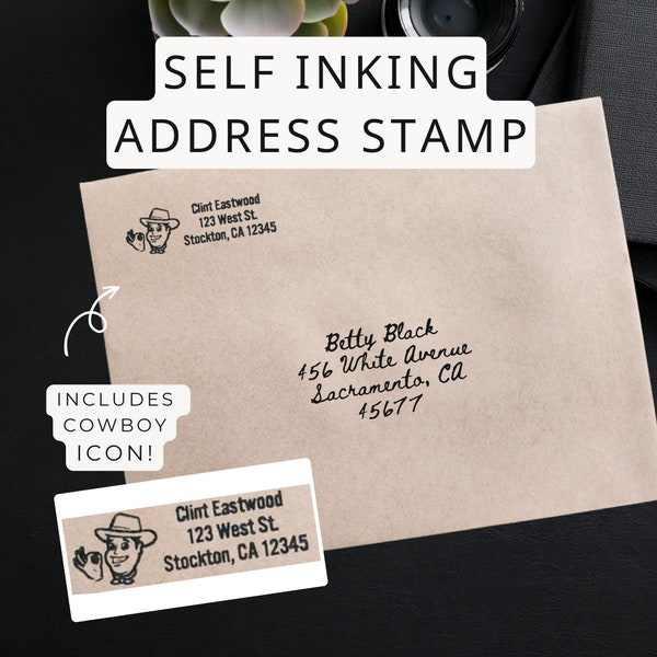 Western Address Stamp - Etsy