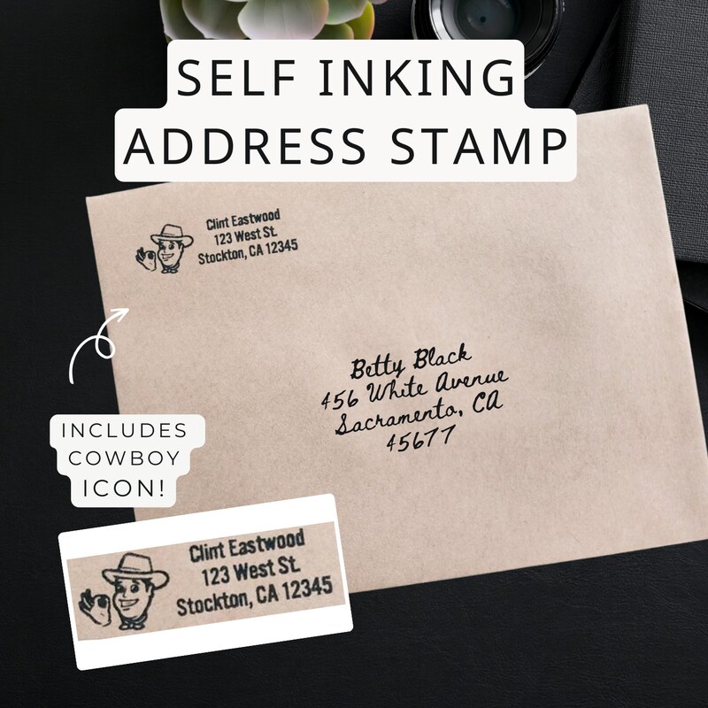 Western Address Stamp - Etsy