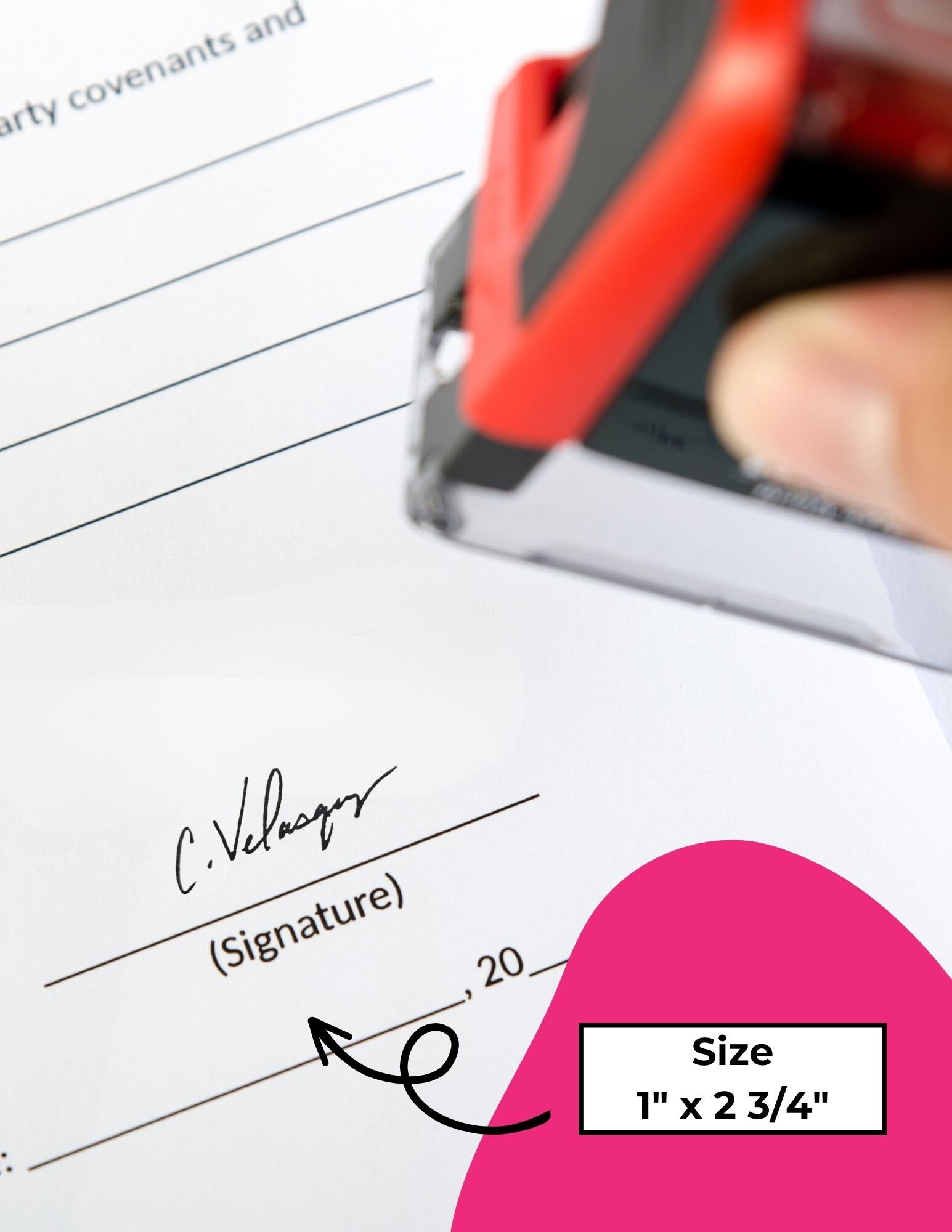 Customized Signature Self-inking Stamp | Personalized Signature Stamp ...