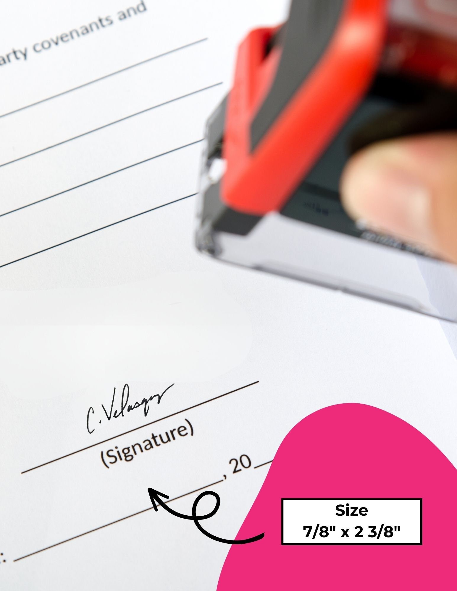 Customized Signature Self-inking Stamp | Personalized Signature Stamp ...