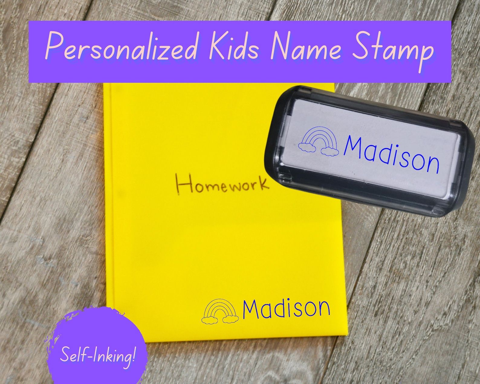 Personalized Kids Name Stamp | Name Stamp for Kids and Children | Stamp ...