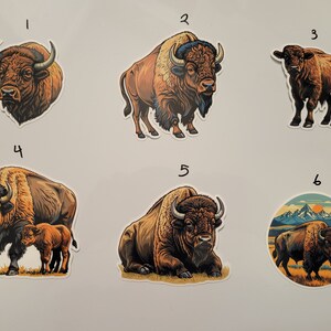 North American Bison Sticker Pack Set of 6 Vinyl Decals Perfect for ...