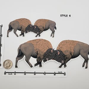 North American Bison Sticker Pack – Set of 6 Vinyl Decals – Perfect for ...