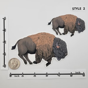 North American Bison Sticker Pack – Set of 6 Vinyl Decals – Perfect for ...