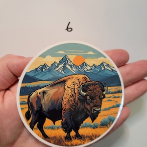 North American Bison Sticker Pack Set of 6 Vinyl Decals Perfect for ...