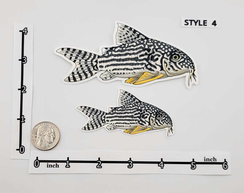 Corydora Catfish Sticker Pack – Set of 6 Vinyl Decals – Peppered ...