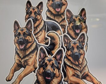 German Shepherd Vinyl Sticker Waterproof and Scratch Resistant - Etsy