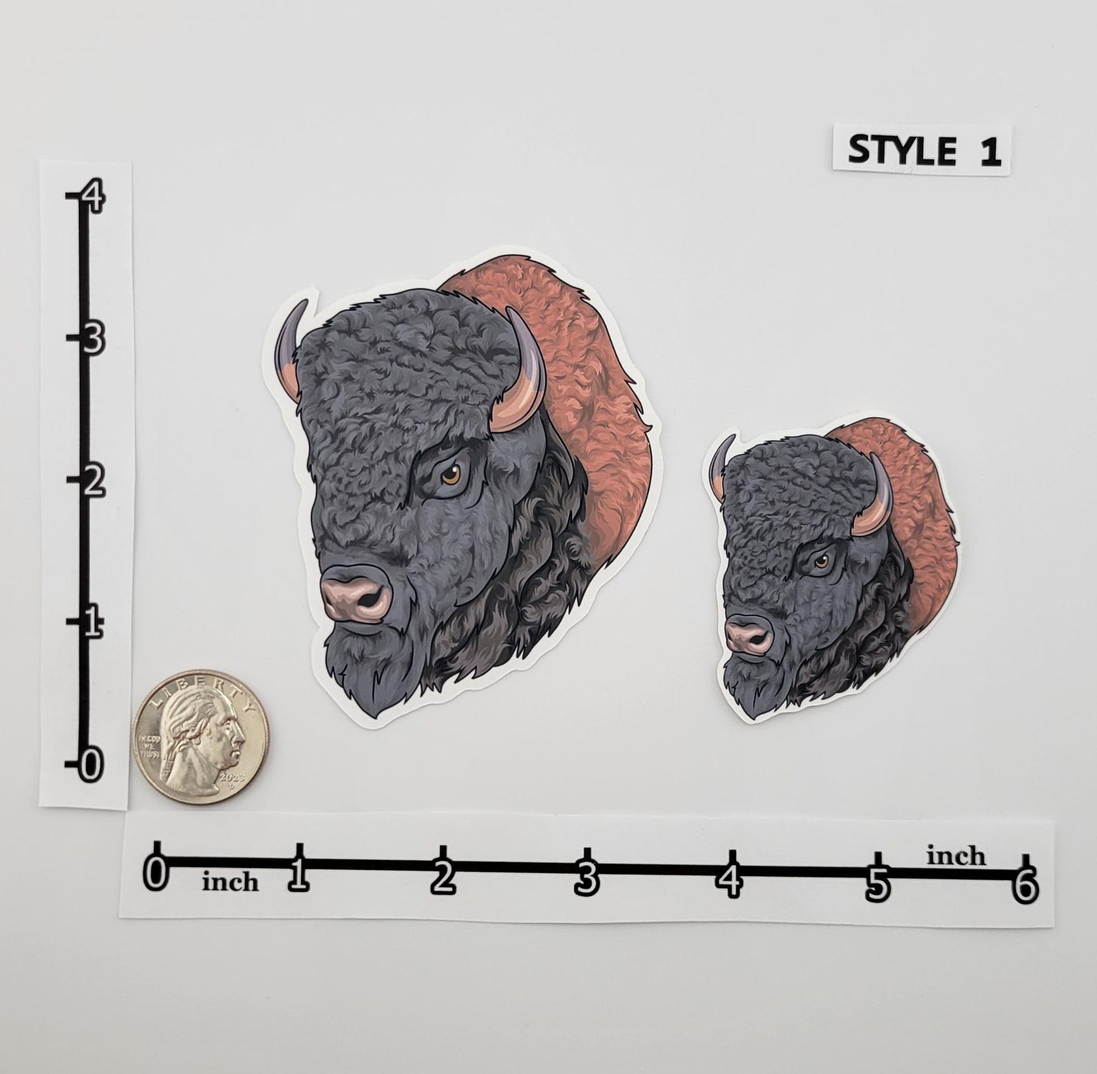 North American Bison Sticker Pack – Set of 6 Vinyl Decals – Perfect for ...
