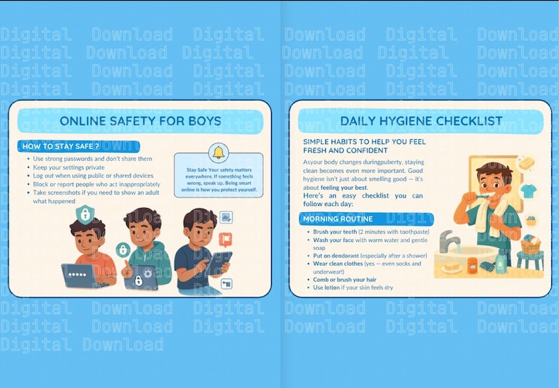 Boys Puberty Guide – Body Positive Book, Ages 9-14 (digital Download ...