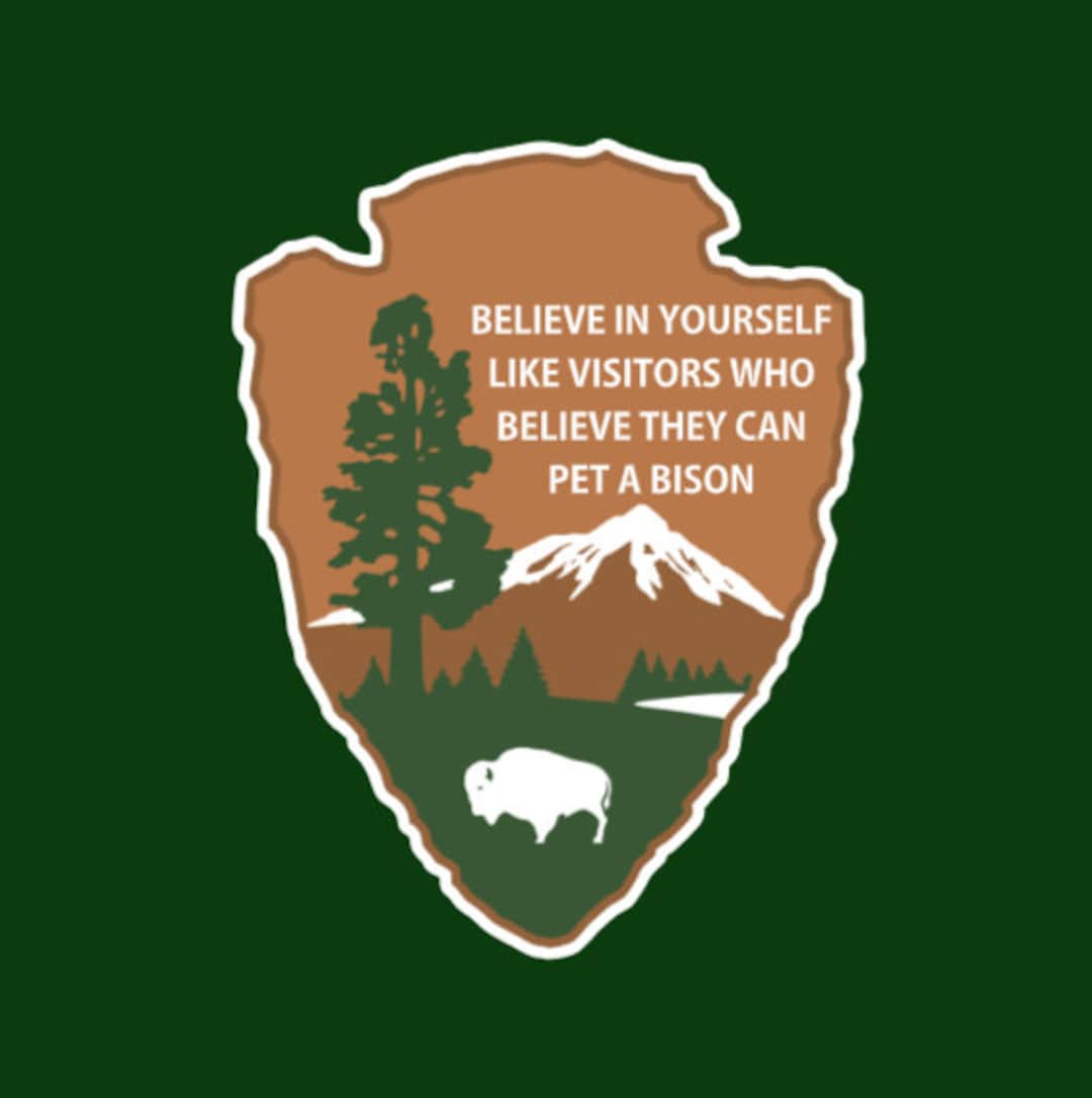 Believe in Yourself Pet the Bison Sticker - Etsy