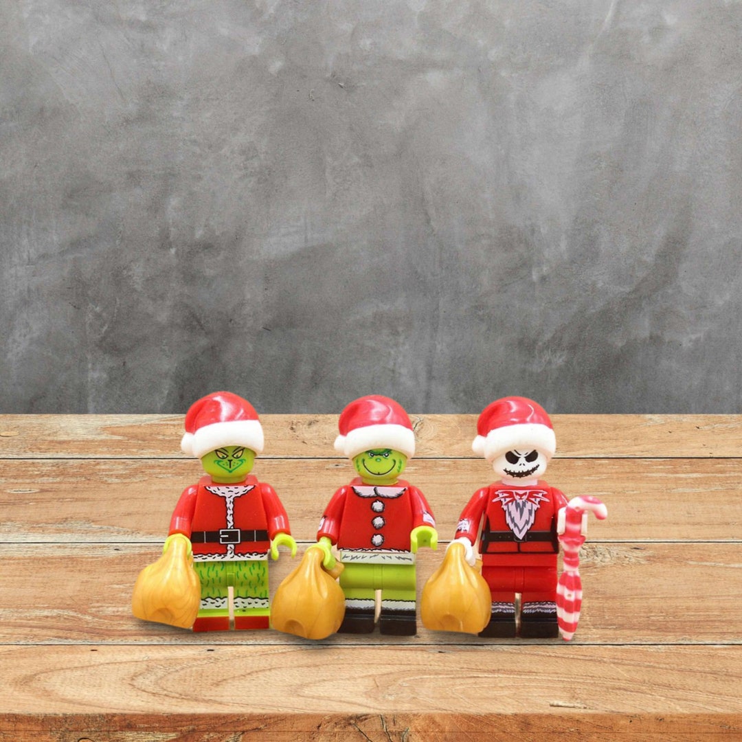 Custom Fan Made Minifigure the Grinch & Santa Jack Skellington - Etsy