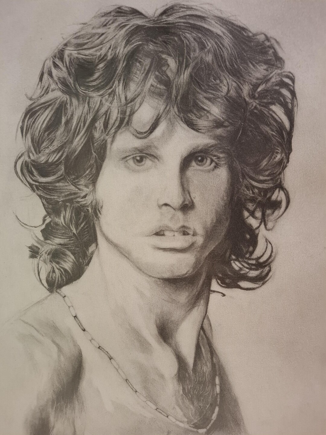 Jim Morrison Pencil Drawing: Framed Portrait Art, 40x35 Cm - Etsy
