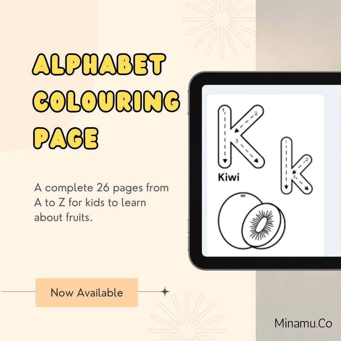 Printable Alphabet ABC Coloring Pages About Fruits for Kids and ...