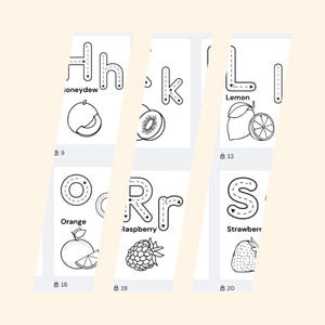 Printable Alphabet ABC Coloring Pages About Fruits for Kids and ...