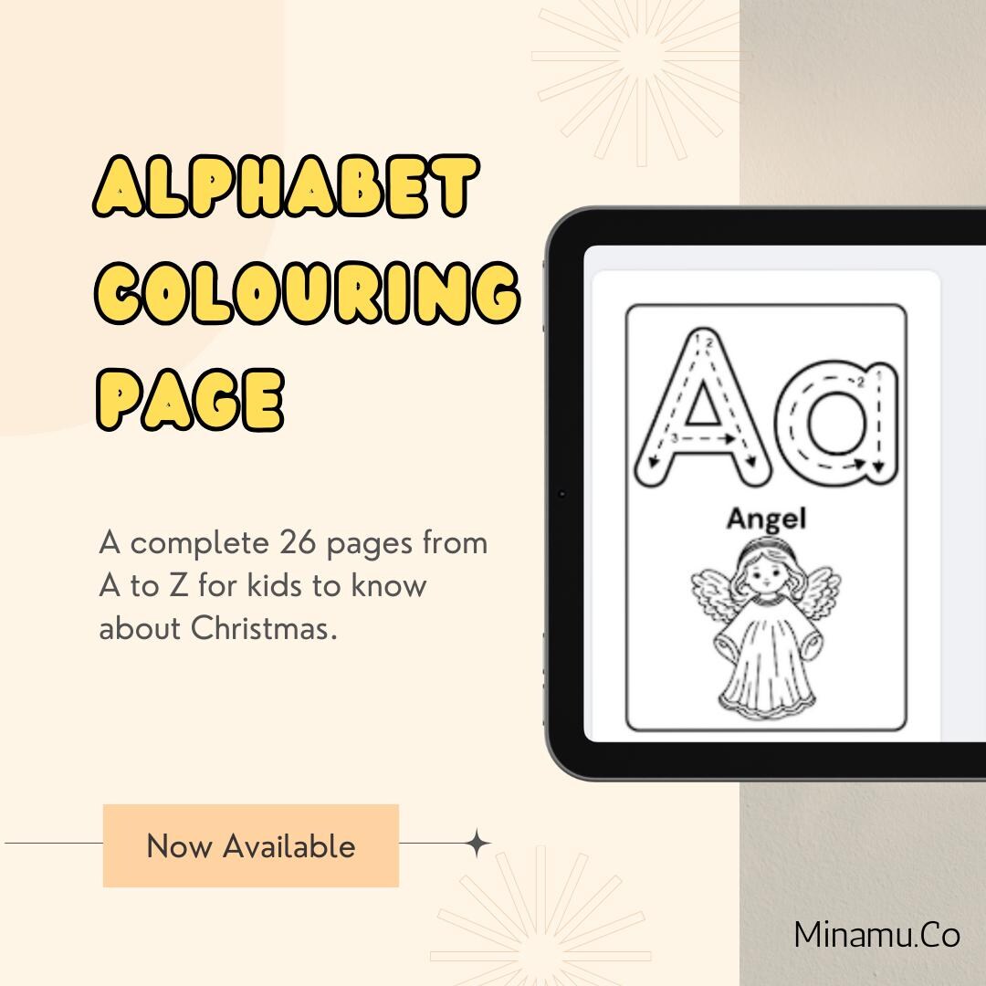 Printable Alphabet Colouring Pages About Christmas Eve for Kids ...